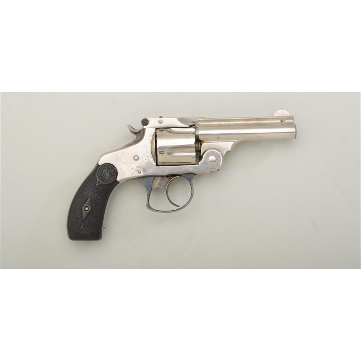 Smith & Wesson top break DA revolver, .38 cal., 3-1/4” barrel, nickel ...