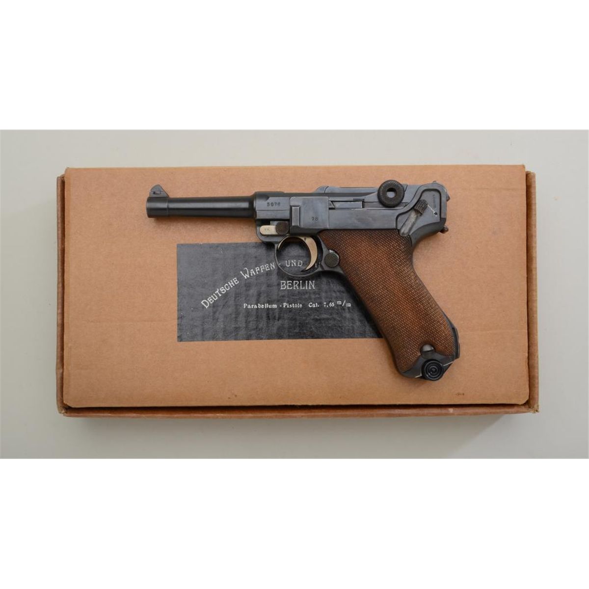 German Luger semi-auto pistol by DWM, 7.65mm cal., 4” barrel, expertly ...