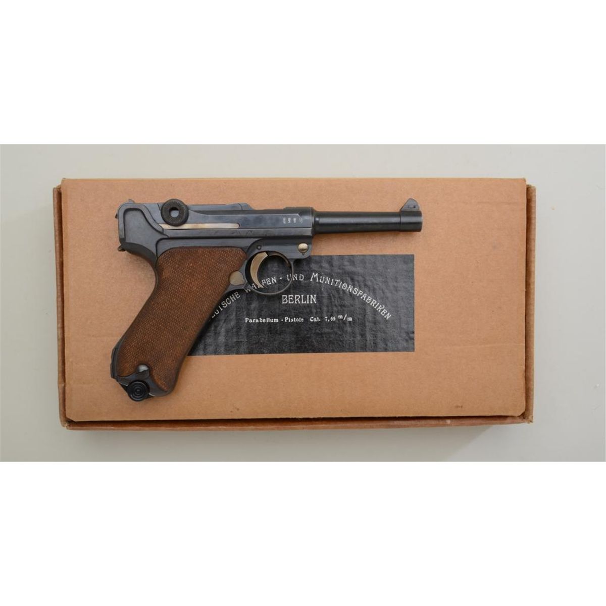 German Luger semi-auto pistol by DWM, 7.65mm cal., 4” barrel, expertly ...
