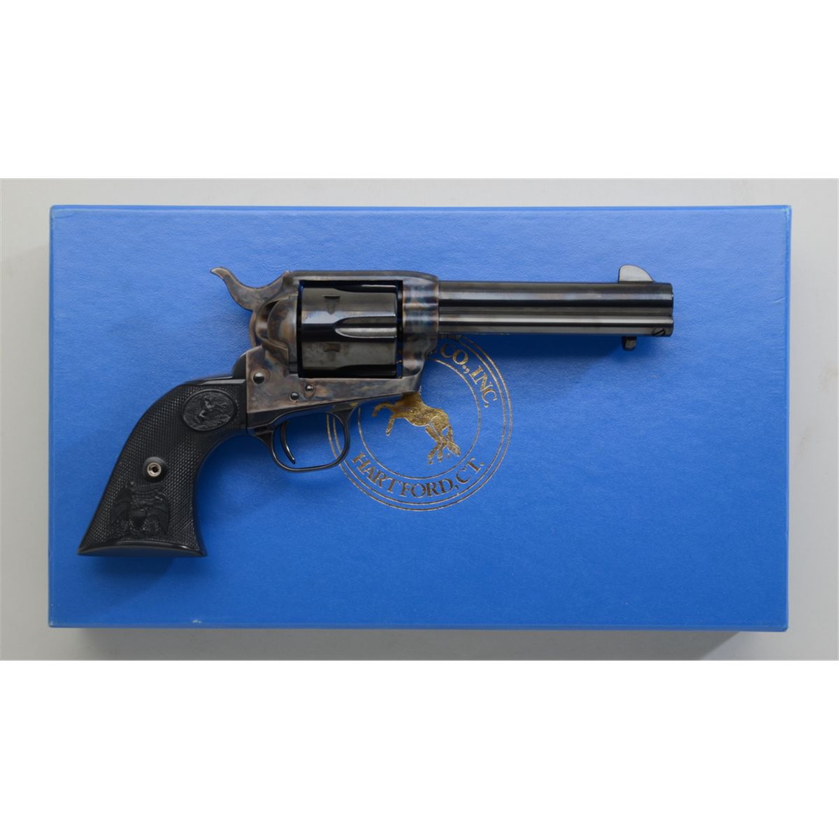 Colt fourth generation SAA in factory two piece blue cardboard box, .44 ...