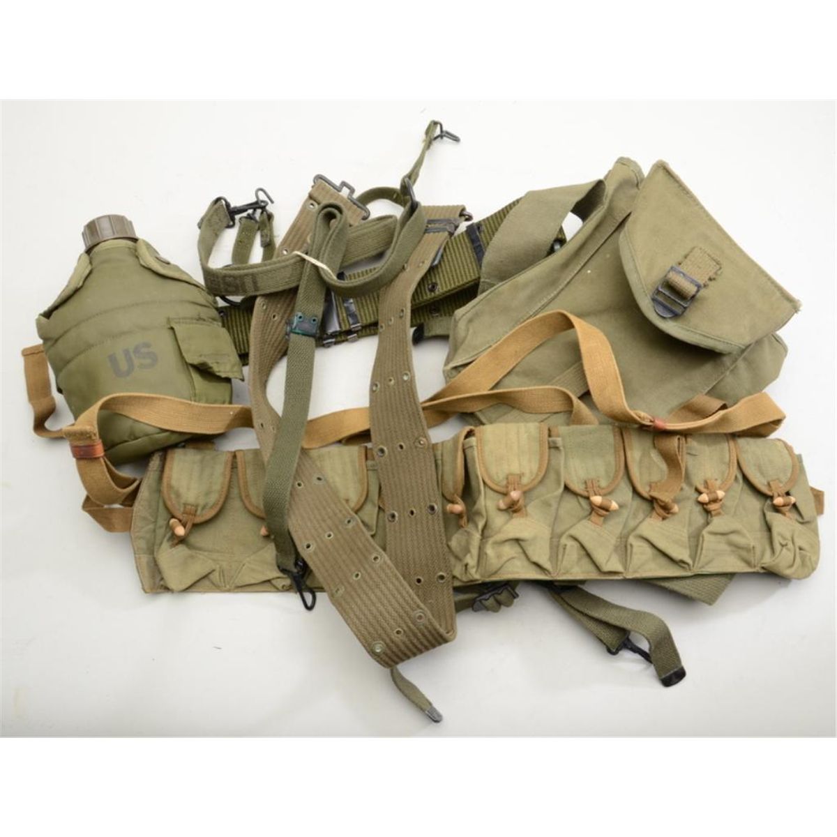 Large lot of misc. military U.S. and Japanese web gear circa WW II ...