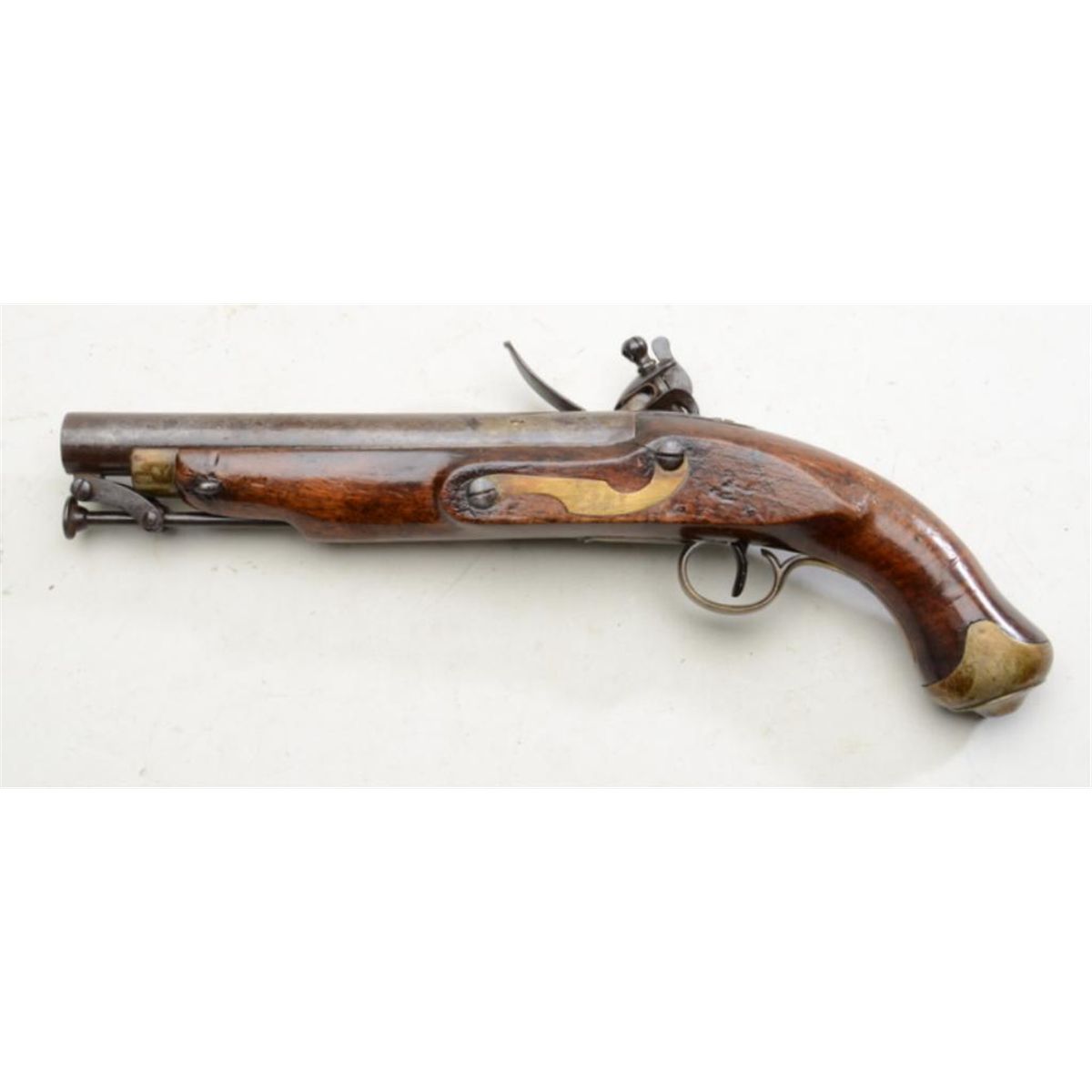 Flintlock horse pistol by Brander & Potts, London, .70 cal., 9” barrel ...