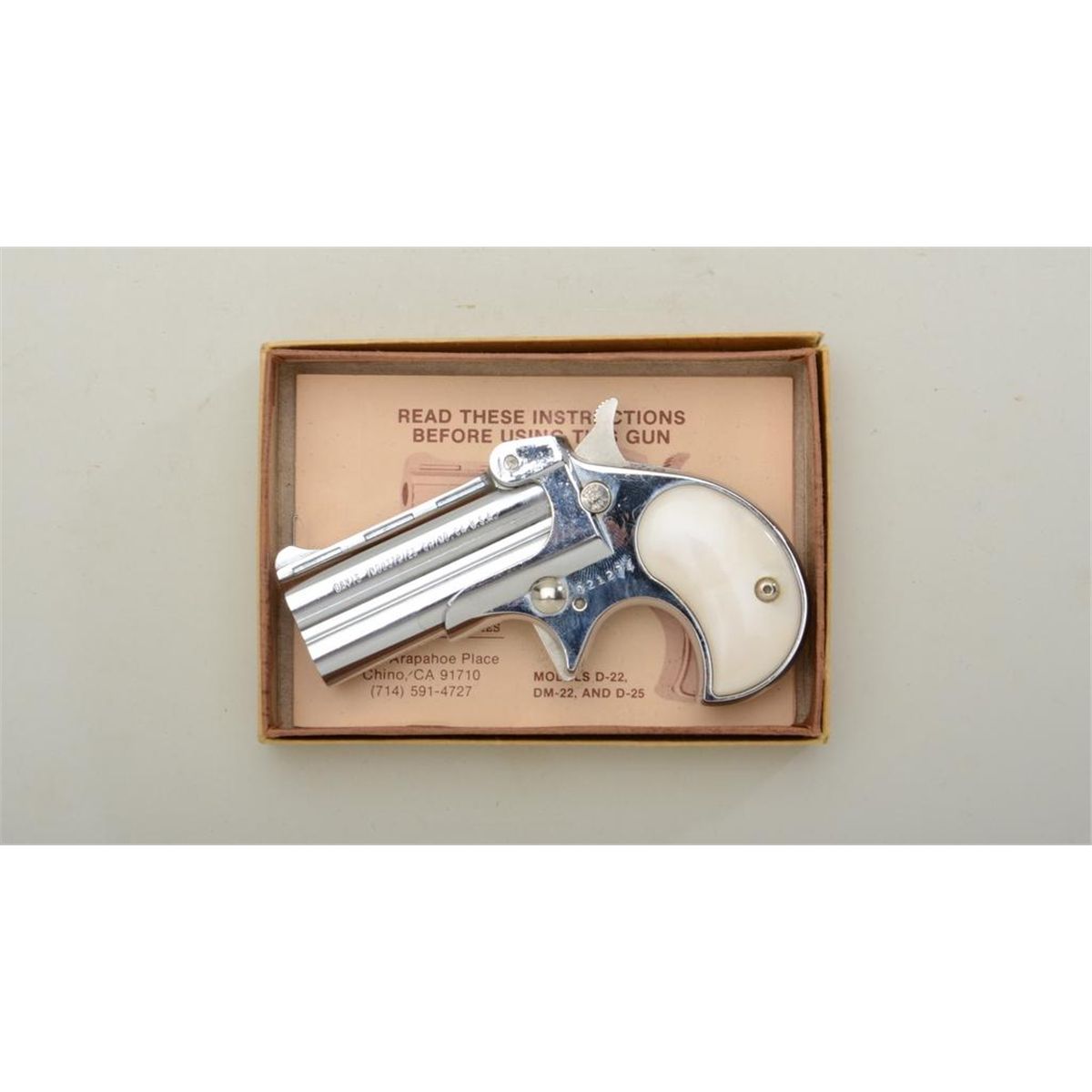 Davis Industries Model D-22 O/U derringer, .22LR cal., 2-1/2” barrels ...