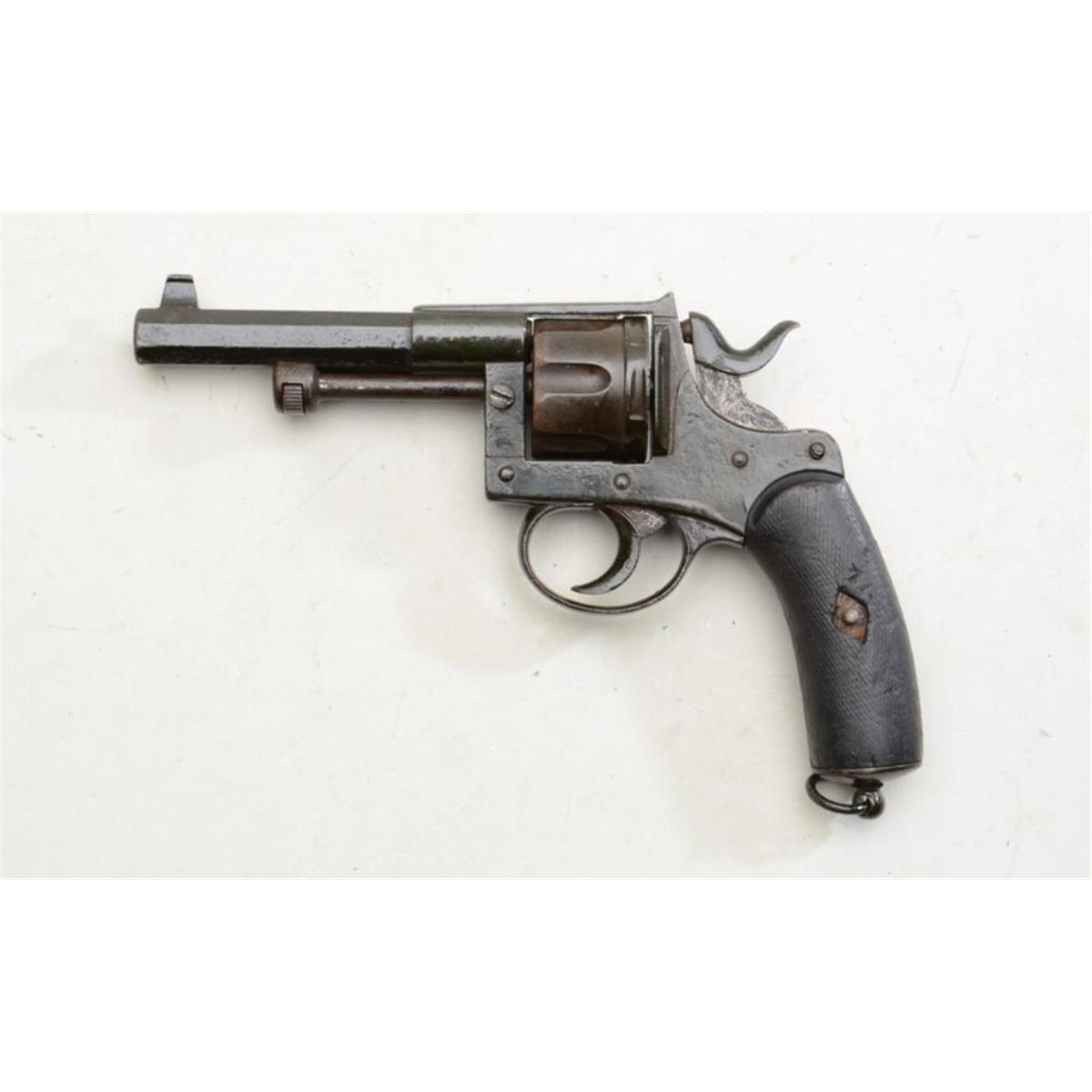 French Lefaucheux DA military revolver, 9mm cal., 4-1/2” barrel, black ...