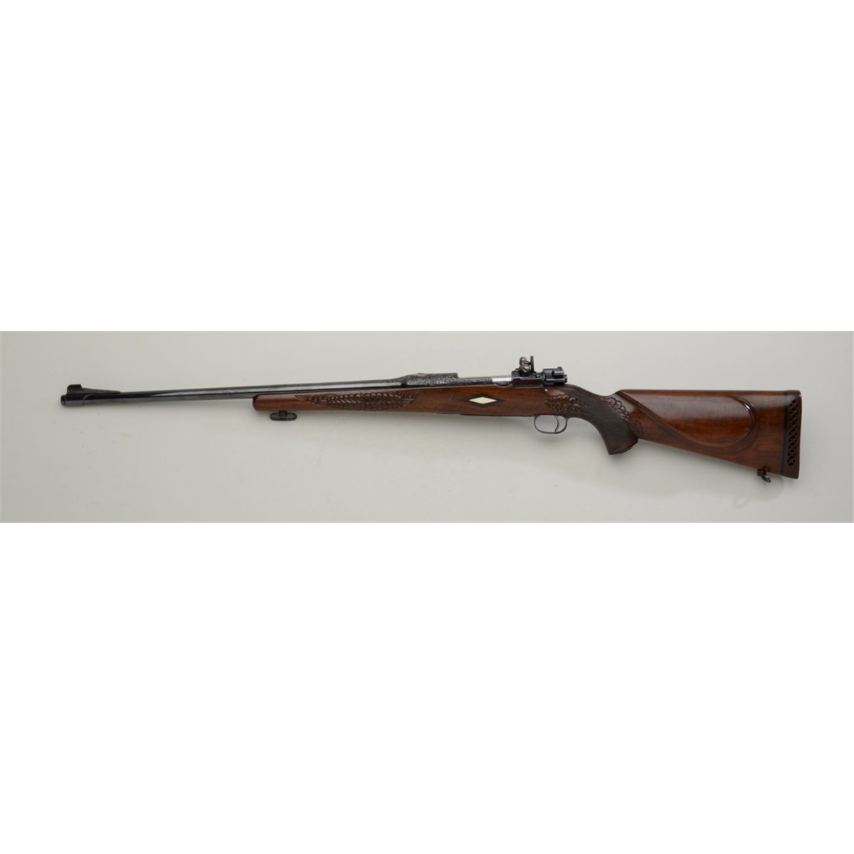 Highly ornate and custom sporterized Radom bolt-action rifle dated 1929 ...