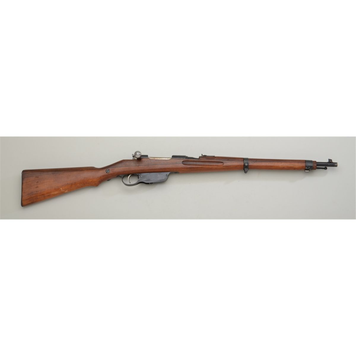 Steyr Model 95 straight pull bolt-action carbine, marked “BUDAPEST” on ...