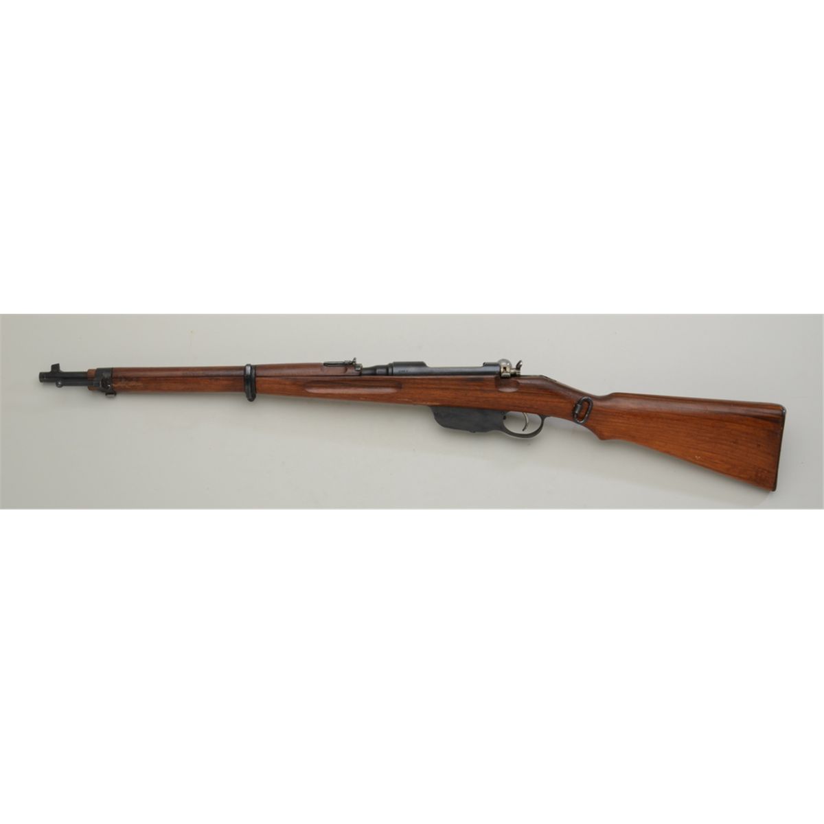 Steyr Model 95 straight pull bolt-action carbine, marked “BUDAPEST” on ...