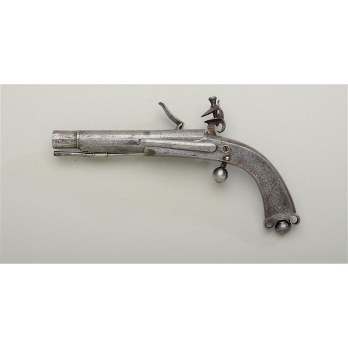 Scottish style all metal flintlock pistol, circa late 18th, early 19th ...