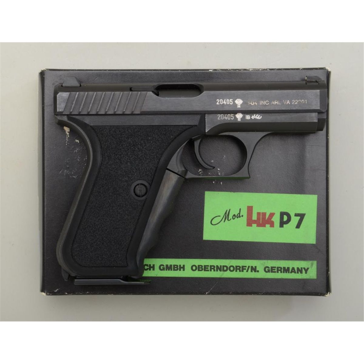 H&K Model P7 (PSP) Police semi-auto “squeeze cocker” pistol, 9mm cal ...