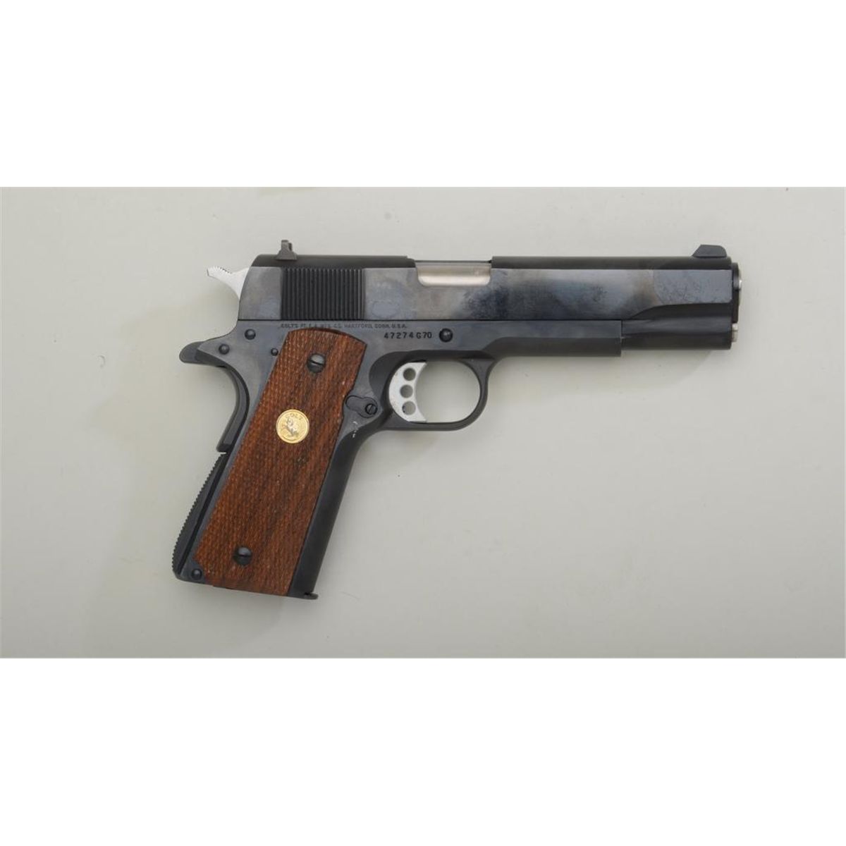 Colt Series 70 semi-auto pistol with Kings barrel and slide, .45 cal ...