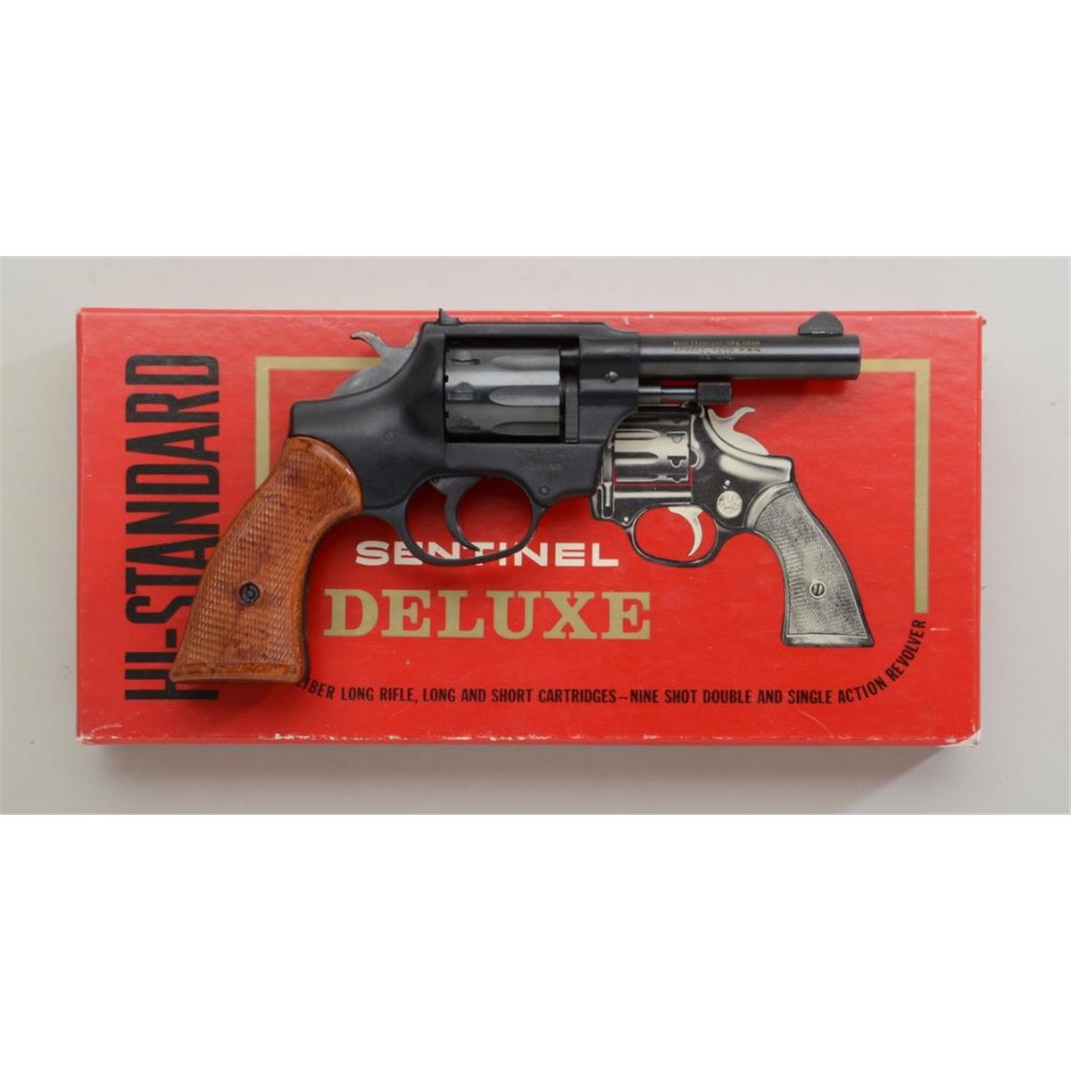 High Standard Sentinel Deluxe DA revolver Model R-107 in factory red ...