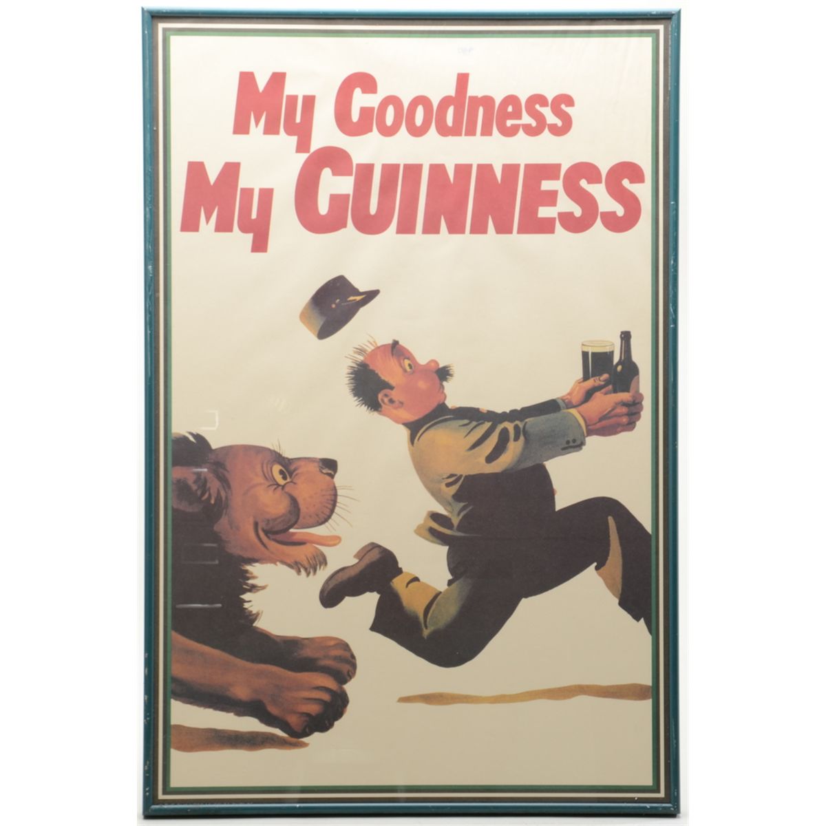 Lot of three framed color Guinness Beer poster advertisers approx. 30 ...