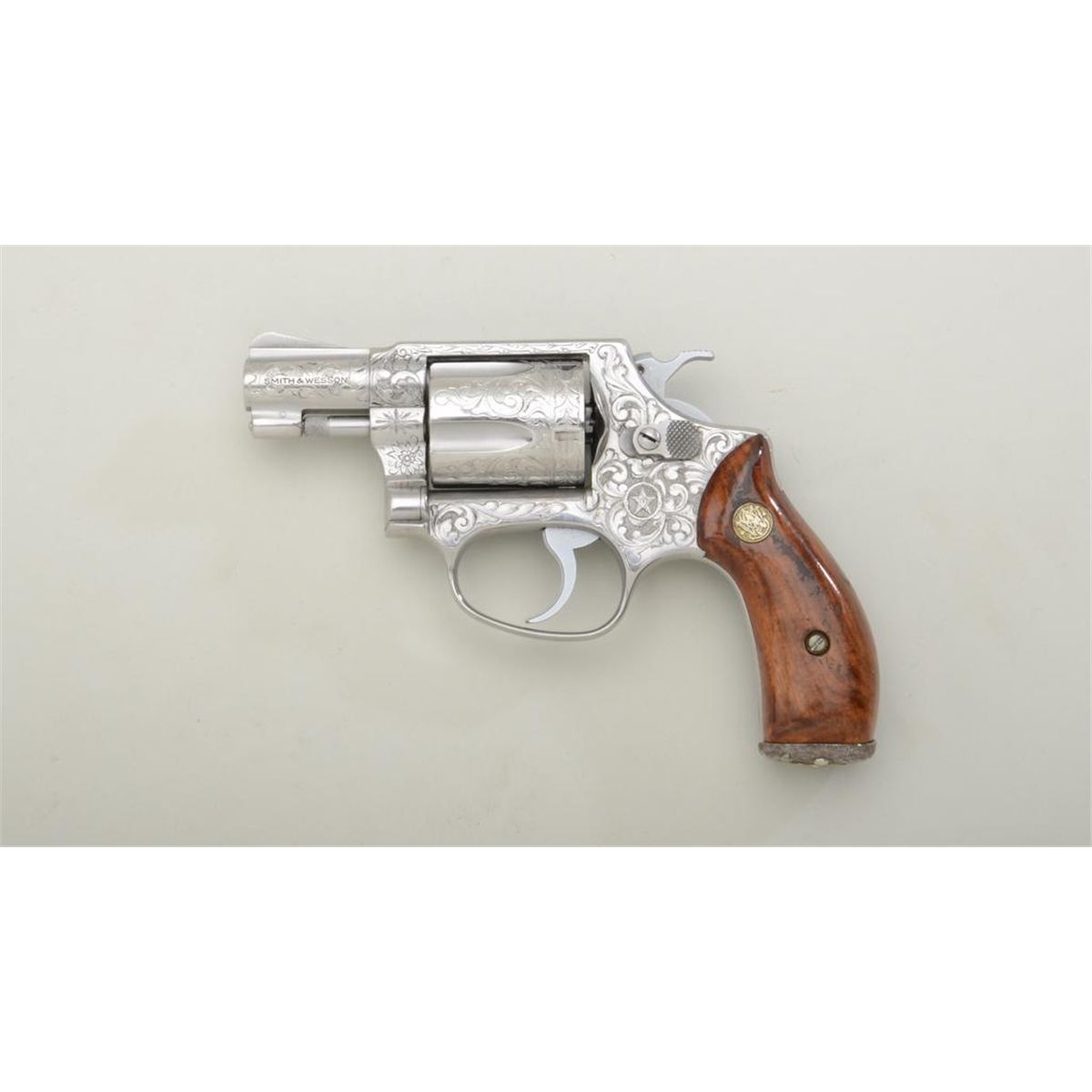 Interesting custom engraved and ornamented Smith & Wesson Model 60 DA ...
