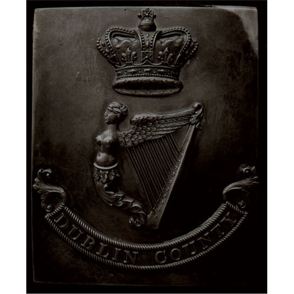 19th Century: Irish militia badges glass plate negatives
