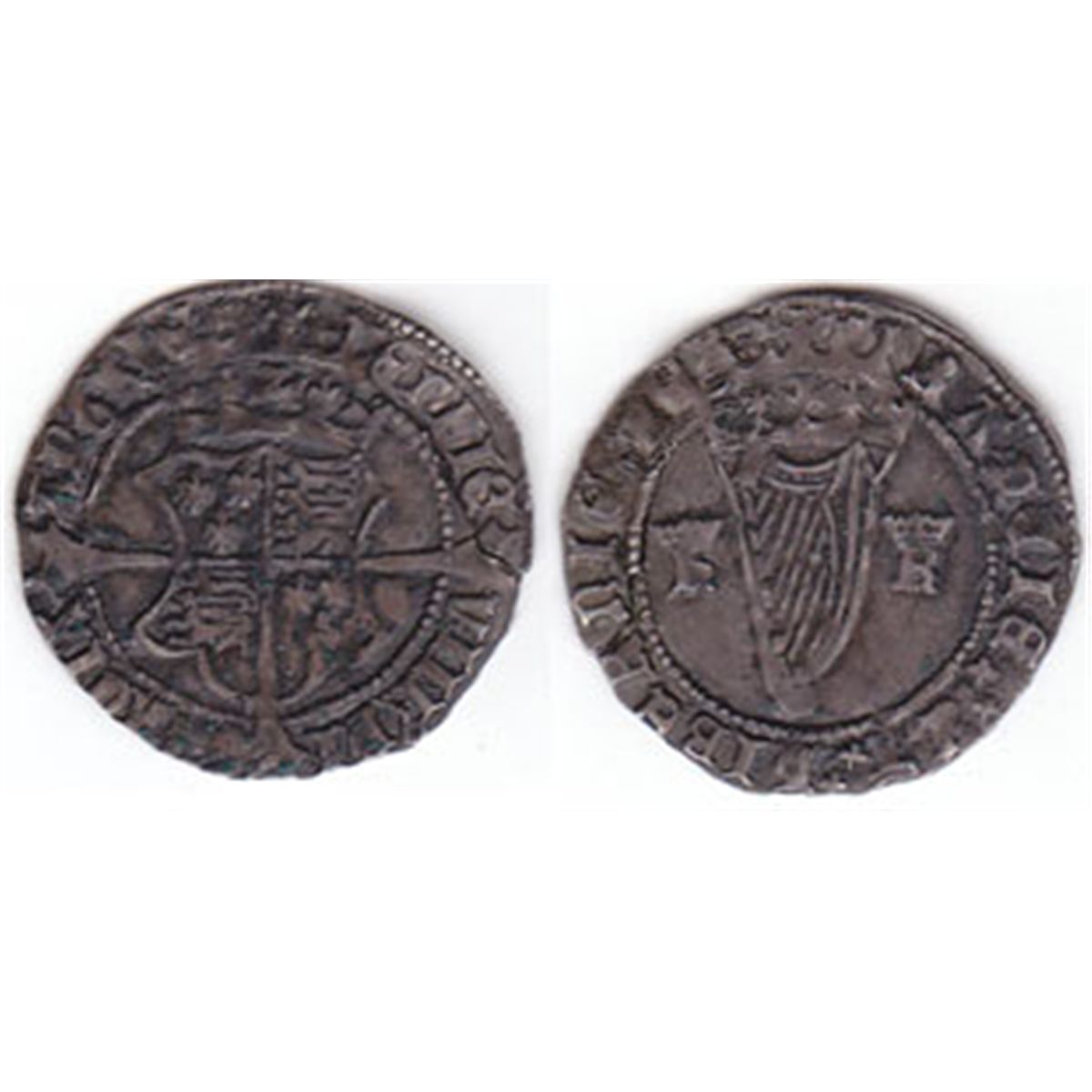 Henry VIII (1509-1547) Fourth Harp Issue silver groat.
