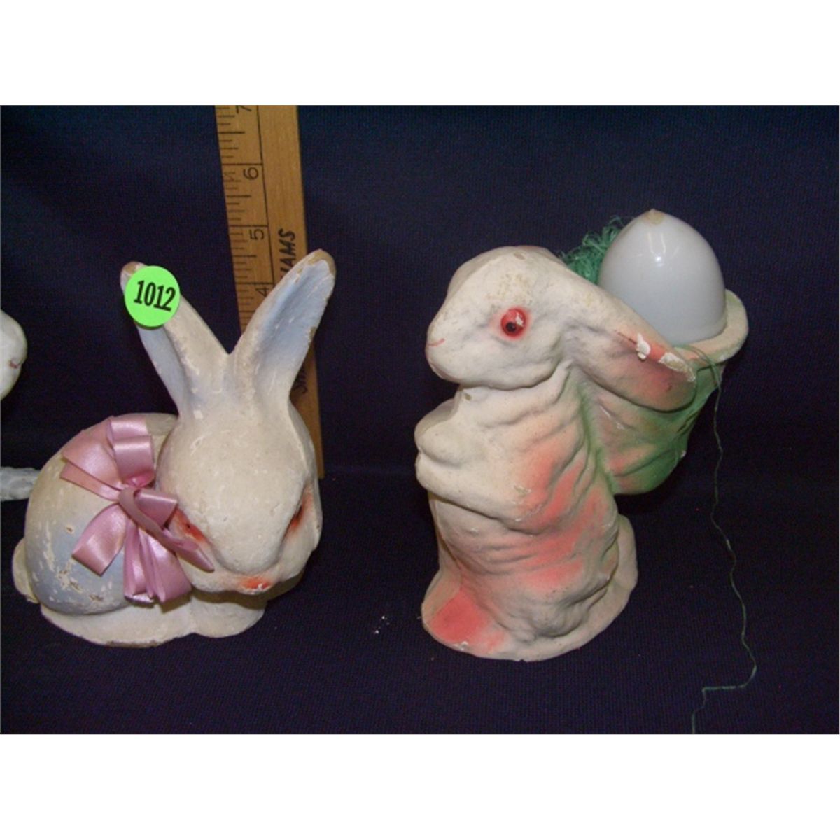 3 piece paper Mache made easter rabbits candy containers (1 as seen)
