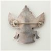 ZUNI, SILVER, MULTI-STONE KNIFEWING MAN BROOCH.