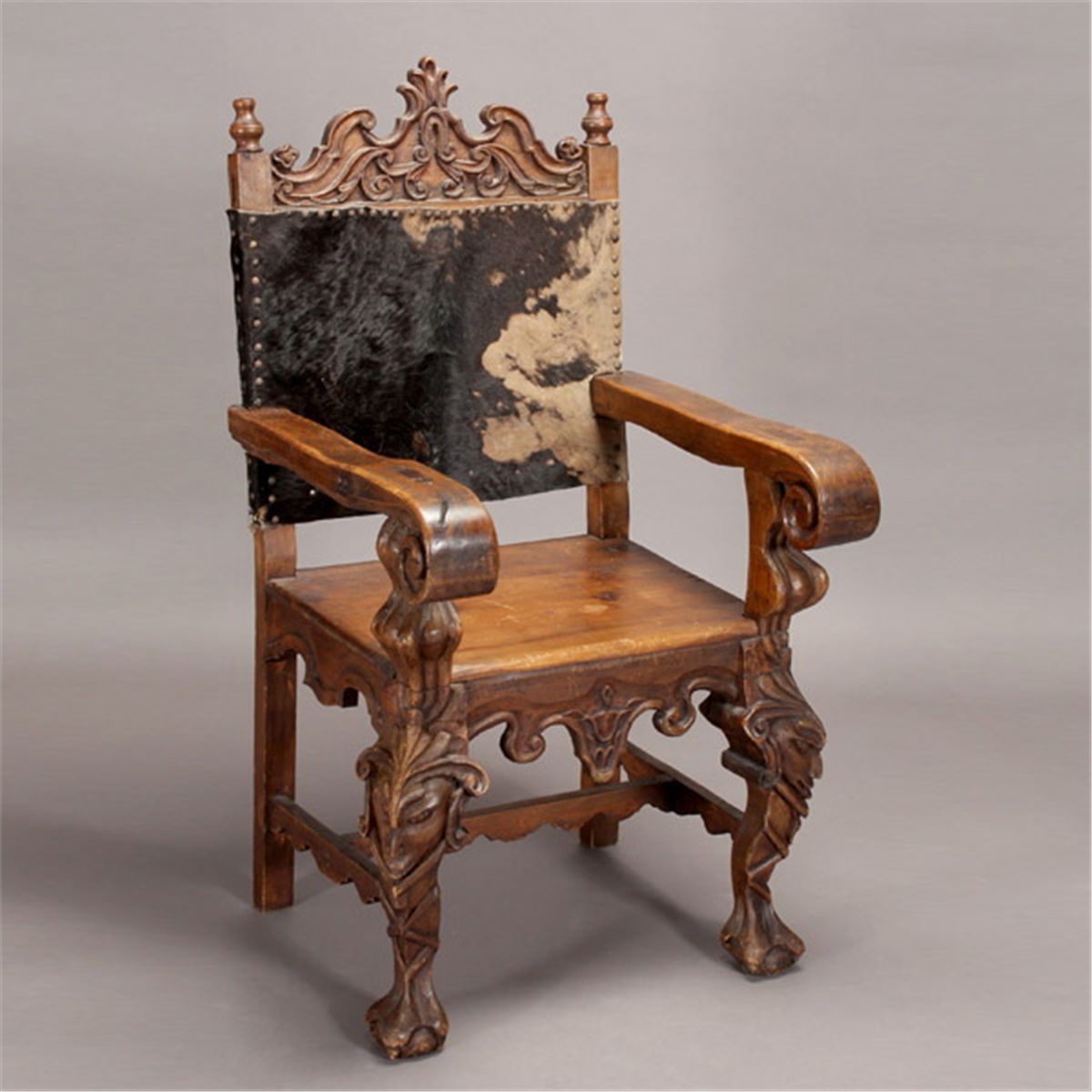 Renaissance Style Reign Chair with Masks