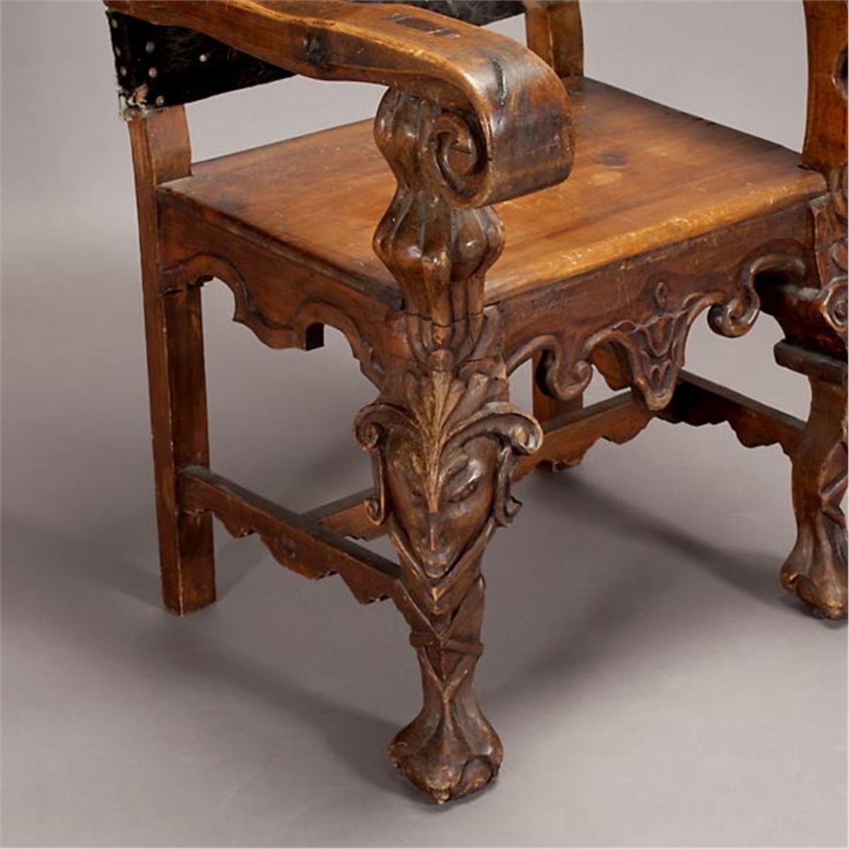 Renaissance Style Reign Chair with Masks