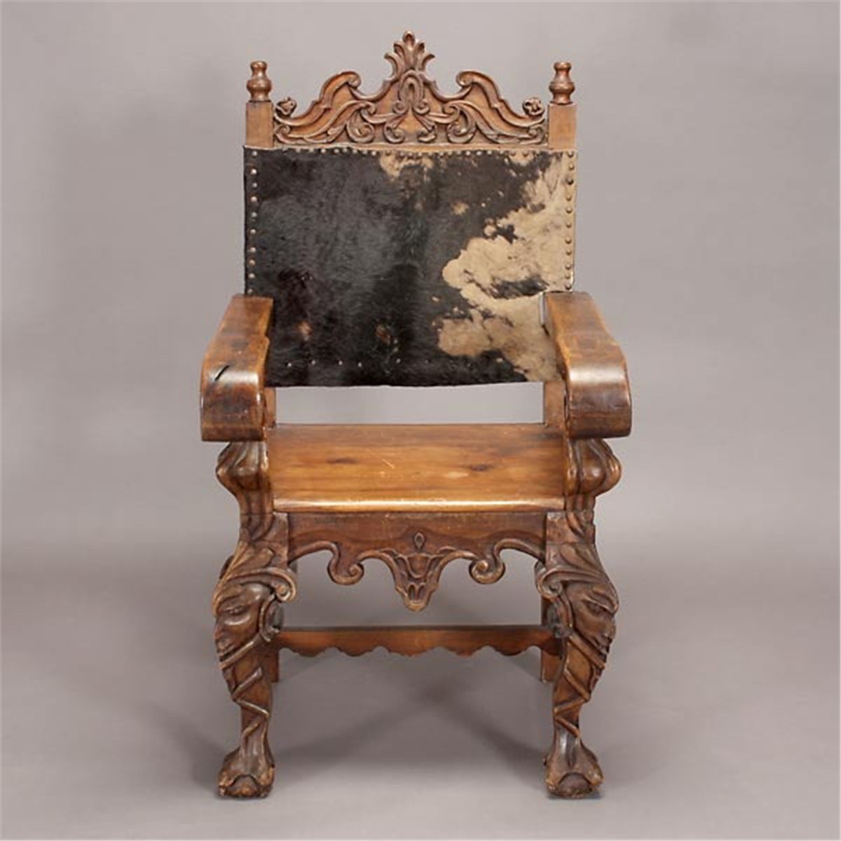 Renaissance Style Reign Chair with Masks