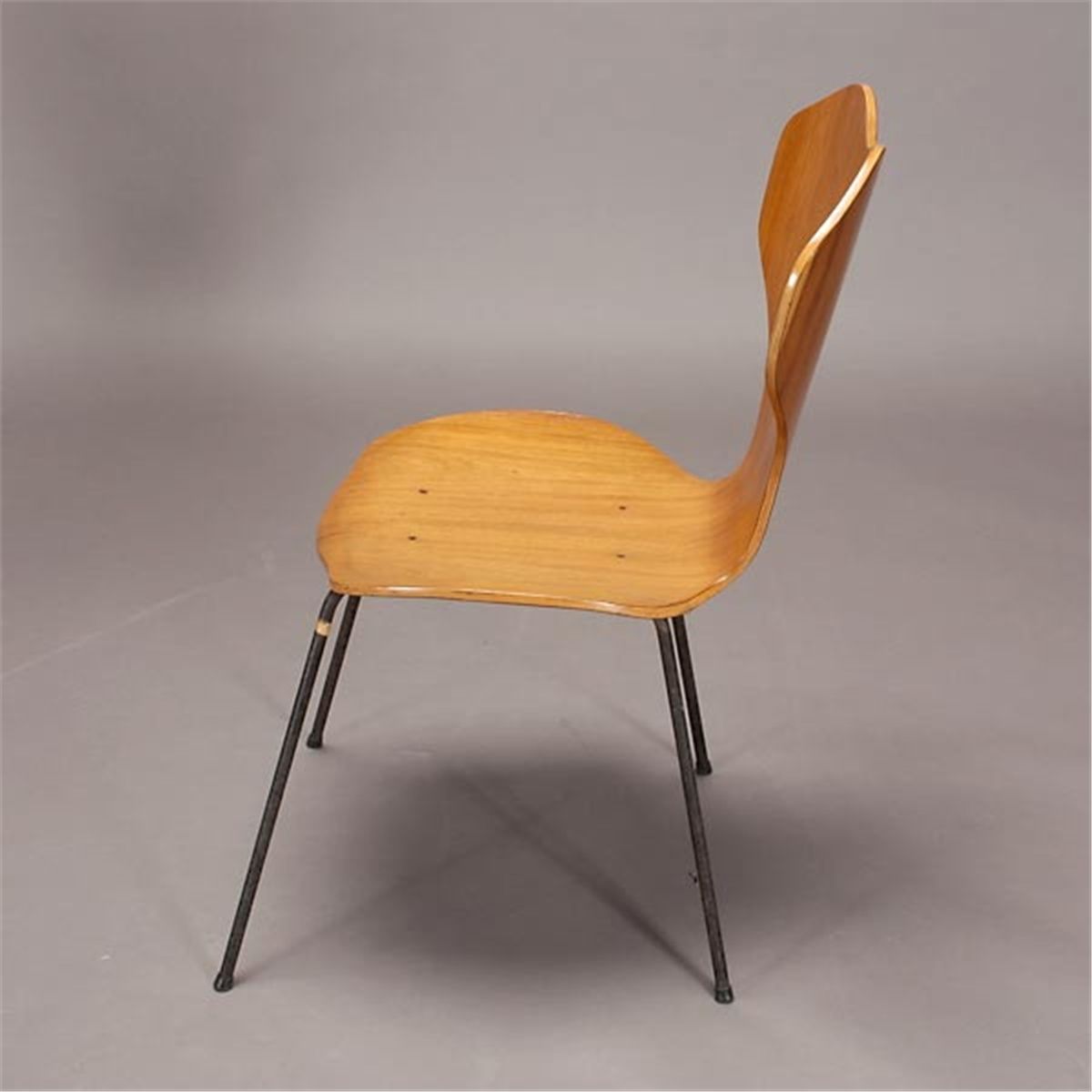 Pair of Eames DCM Style Laminated Wood Chairs