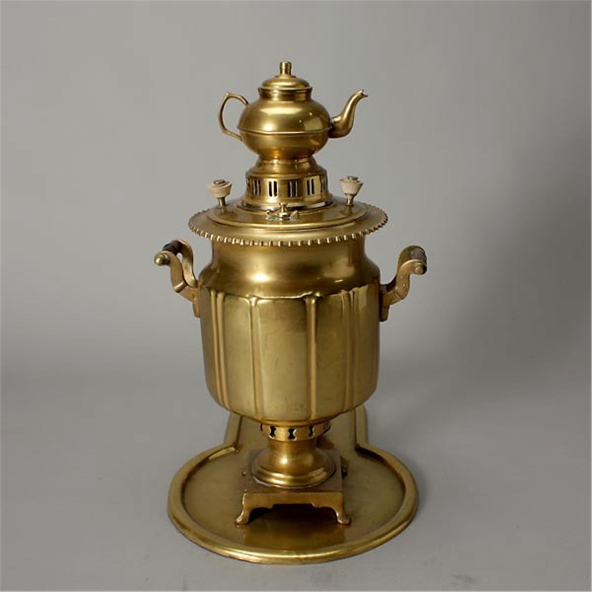 Persian Brass Samovar, with associated tray and pot