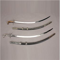 Two Middle Eastern Swords with Scabbards
