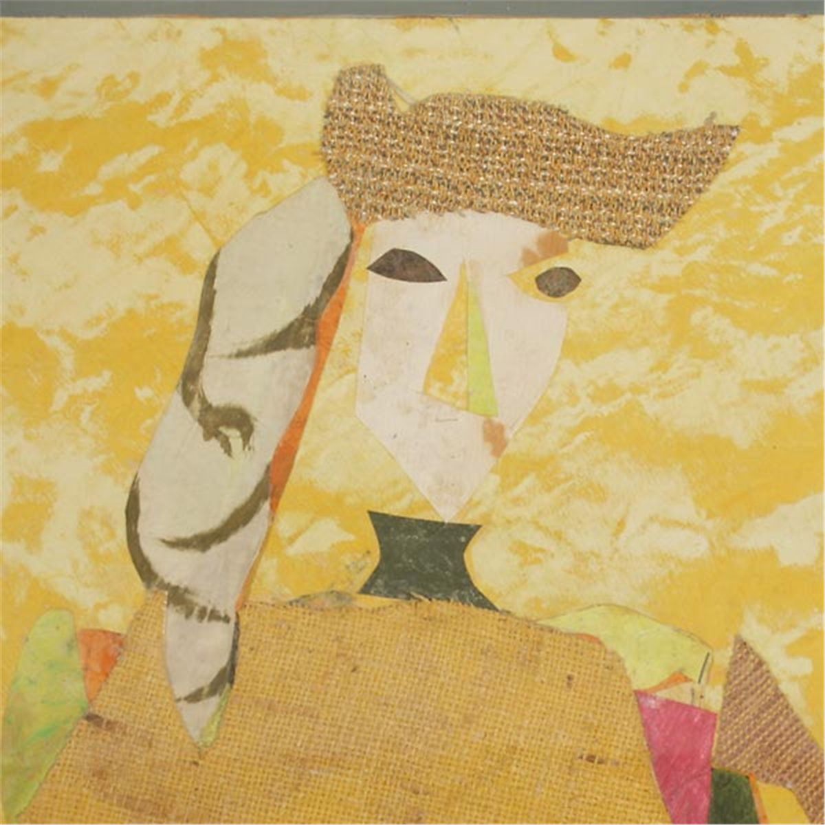 Jean Varda "2 Figures" Mixed Collage