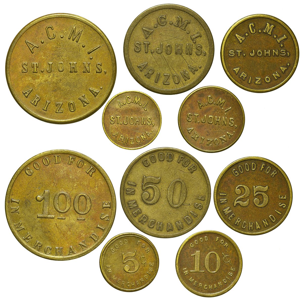 AZ - St. Johns,ACMI Mormon Tokens