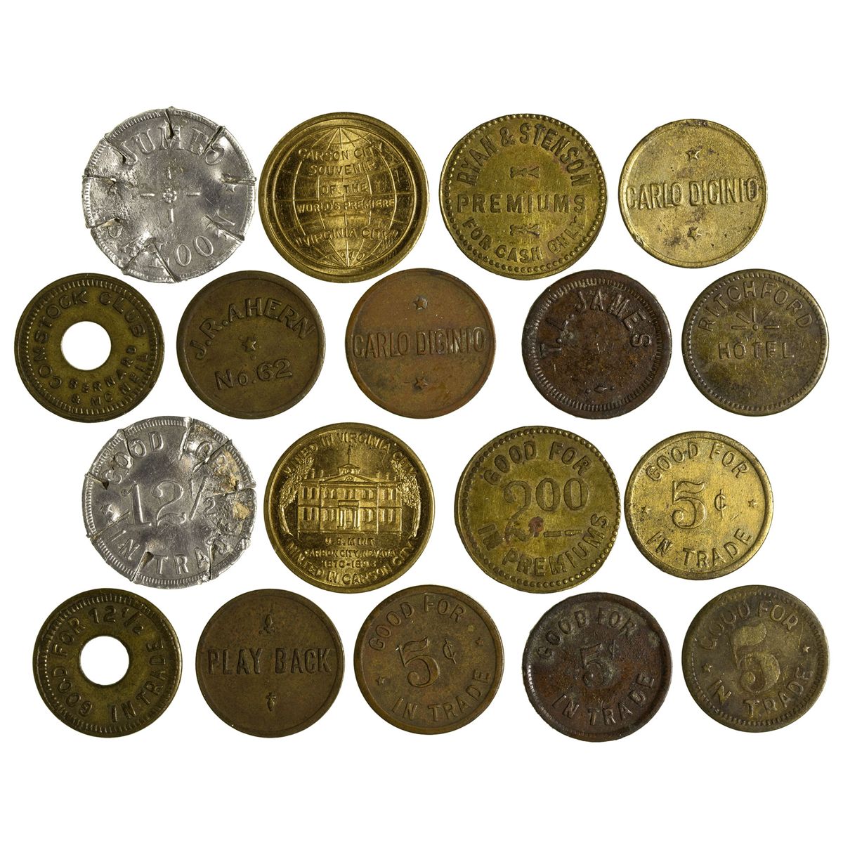 NV - Virginia City,Storey County - 1880 to 1940 - Virginia City Tokens