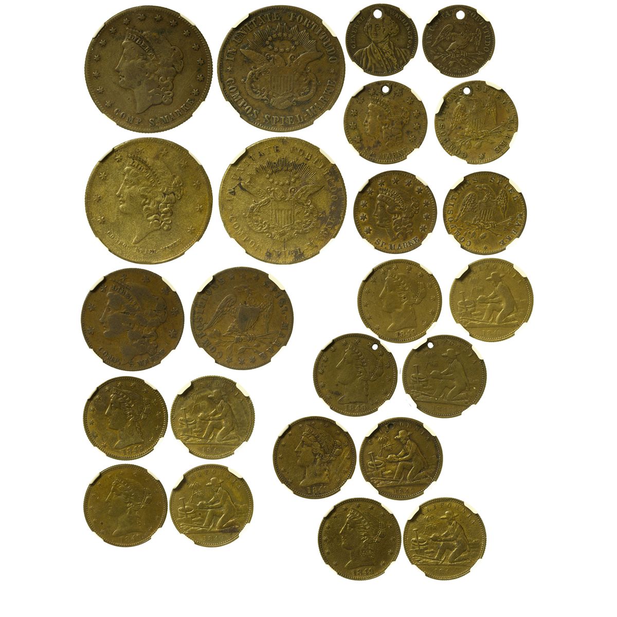 CA - San Francisco,c1849 - California and Spiel Marke Counters