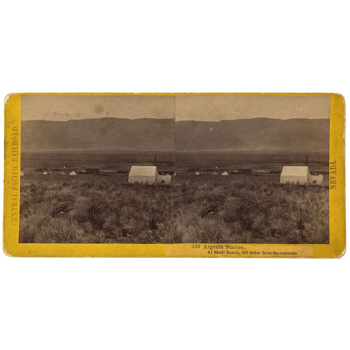 NV - Argenta,Lander County - c1869 - Argenta Station Stereoview