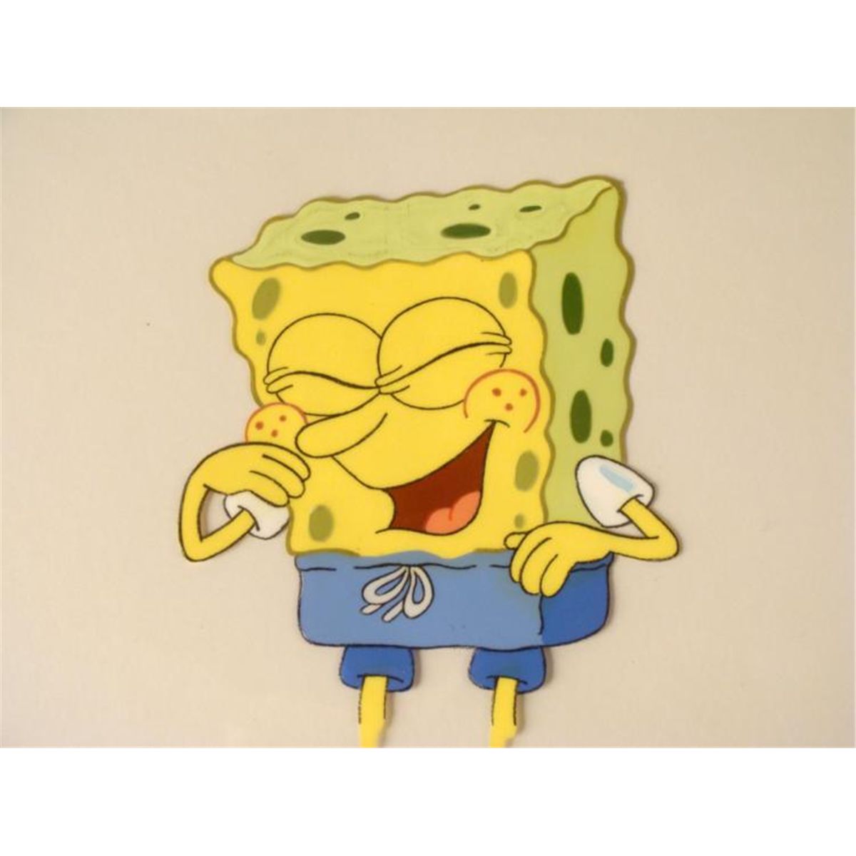 Sneezing SpongeBob Original Production Art Cel Swim