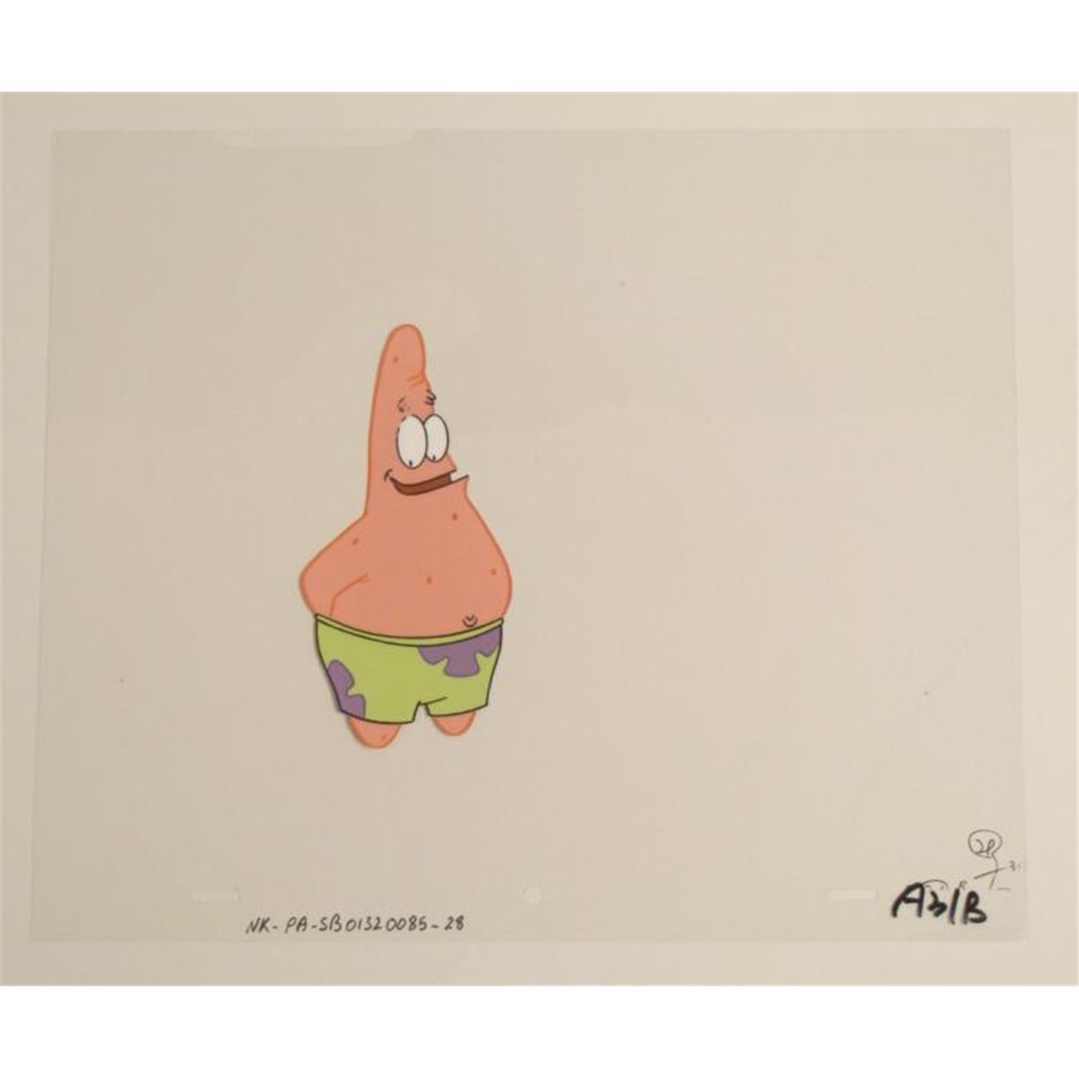 Patrick Doing Original SpongeBob Animation Art Cel