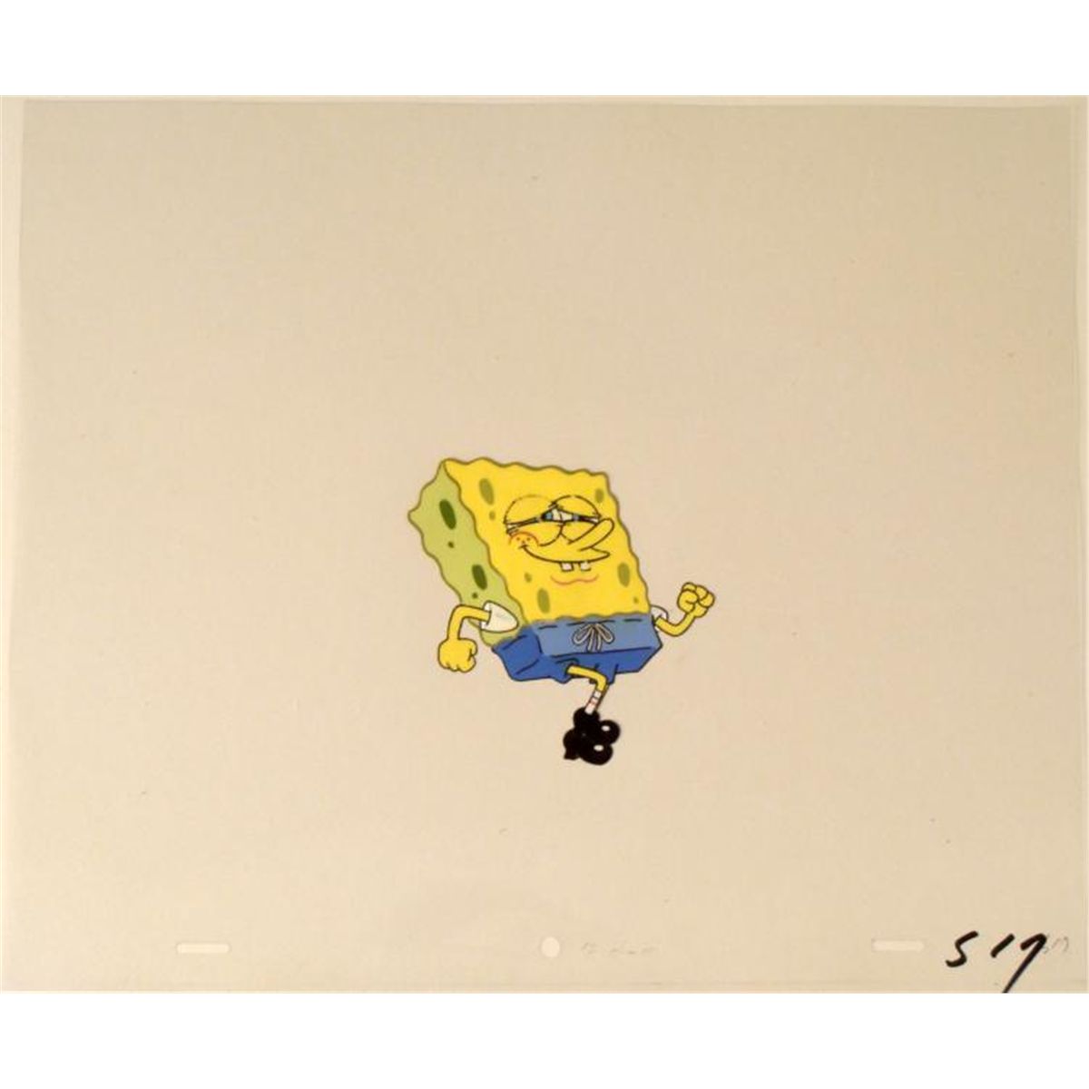 Casual Walk Original Animation Art SpongeBob Cel Squint