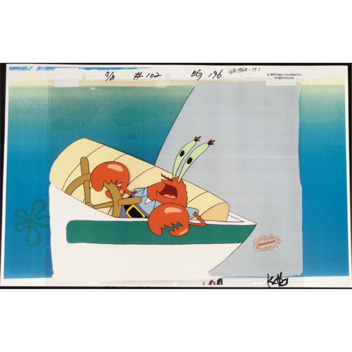 Driving Lessons Original Animation Cel Spongebob Art