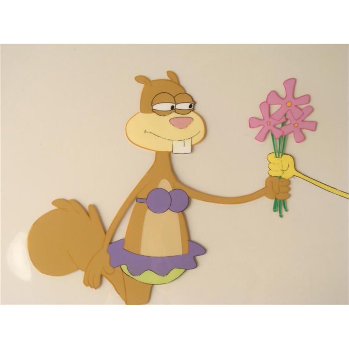 Squinting Sandy Original Production Art Cel SpongeBob