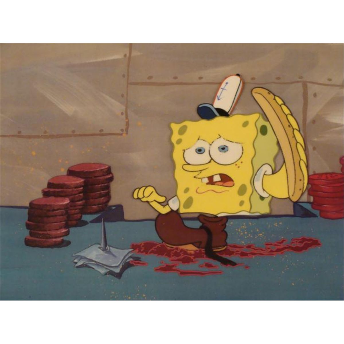 Original Cel Animation SpongeBob Freak Out Background