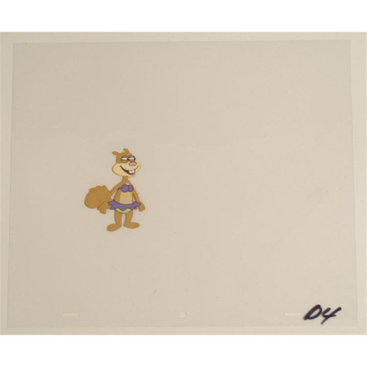 Squinting Sandy Original Cel SpongeBob Animation Art