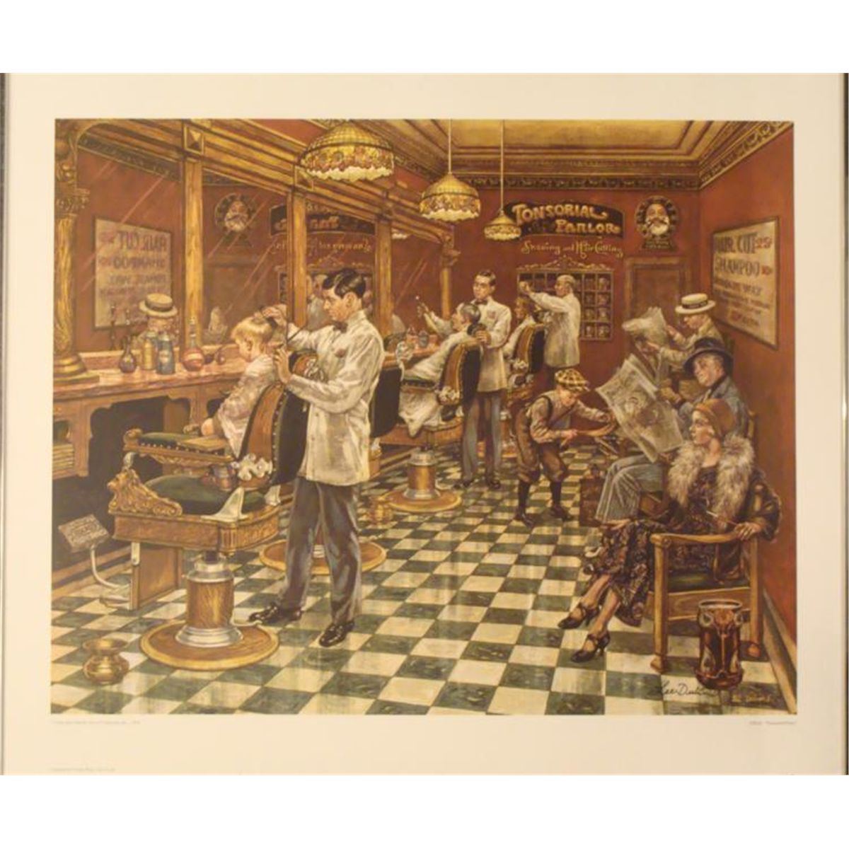 Lee Dubin : Tonsorial Parlor Art Print
