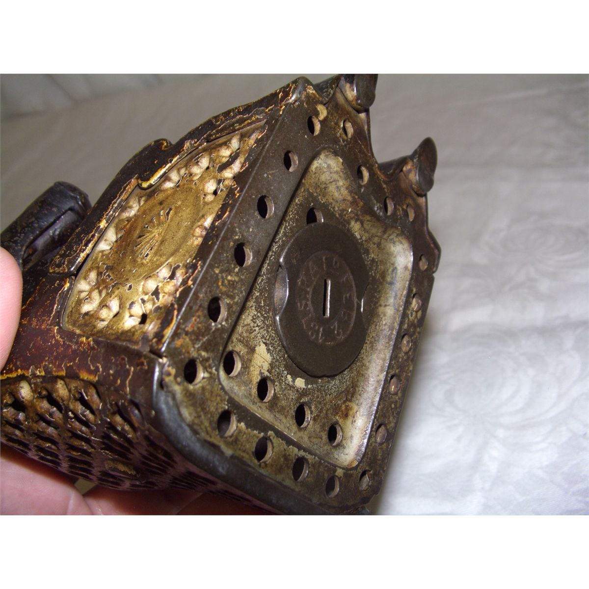 ANTIQUE VICTORIAN MECHANICAL TAMMANY CAST IRON BANK