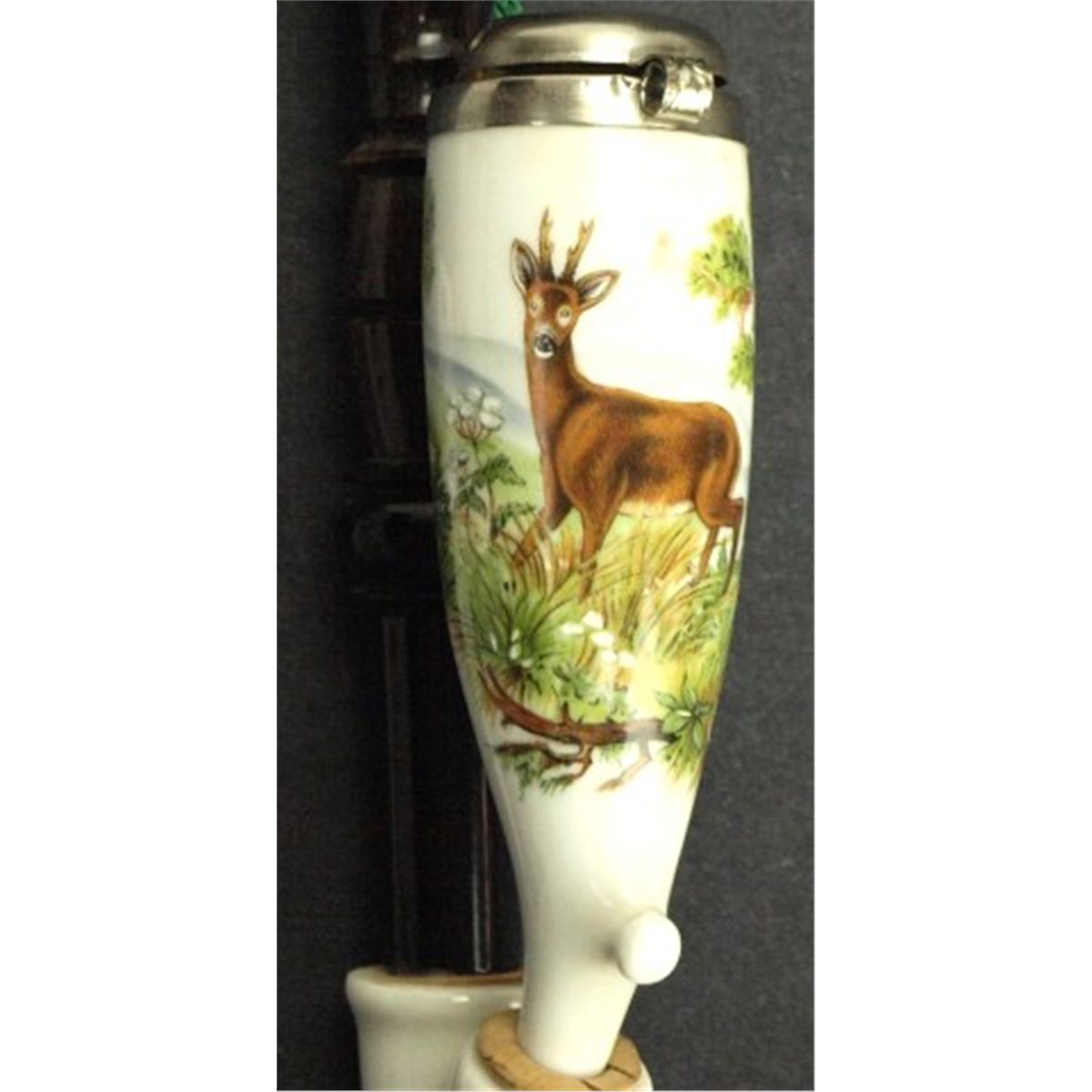 Antique German hand painted smoking pipe