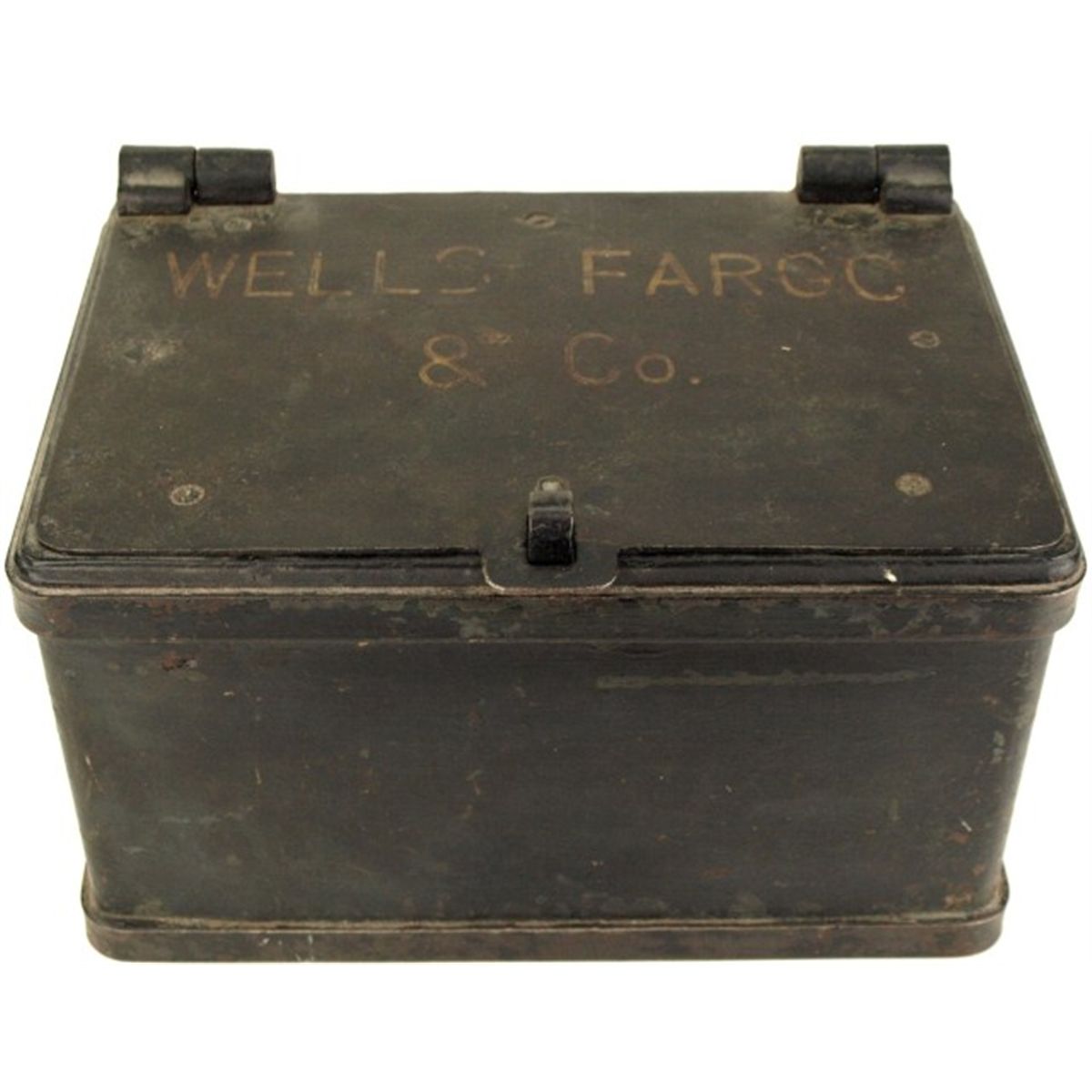 Antique iron strong box
