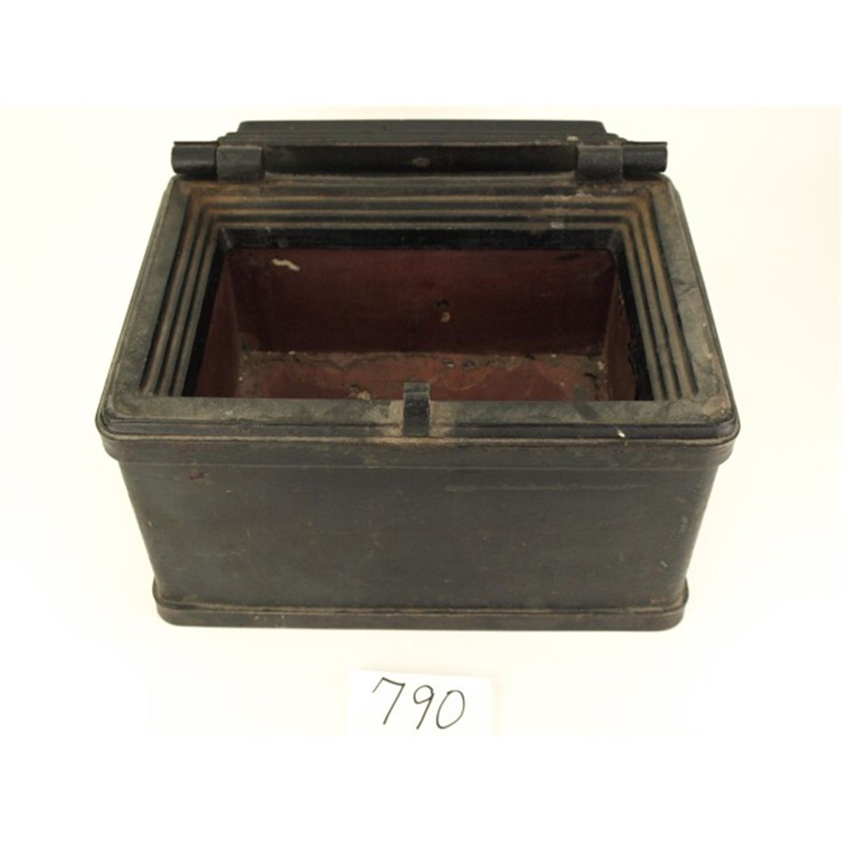 Antique iron strong box