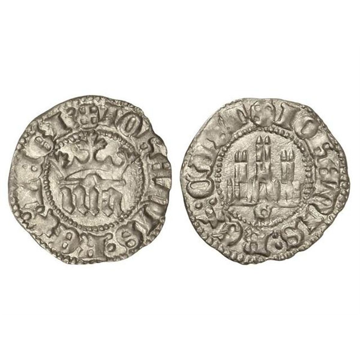 1/6 Real. JUAN I. SEVILLA. Anv.: ¶IOHANIS:REX:LEG:. IOHN Coronadas. Rev ...