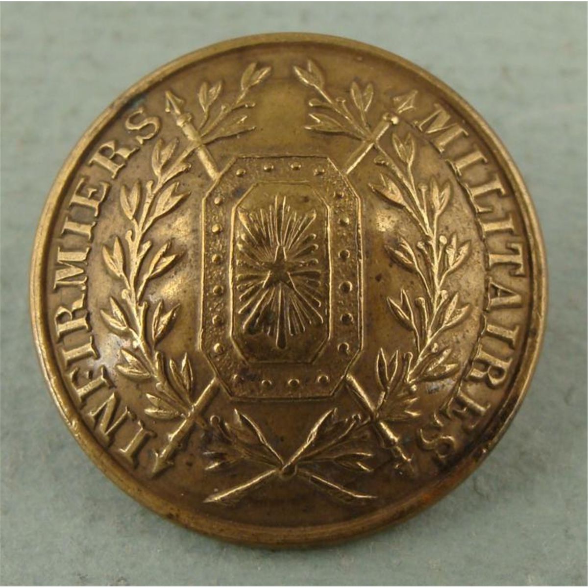 Infirmiers Militaires Antique French Army Button 1914