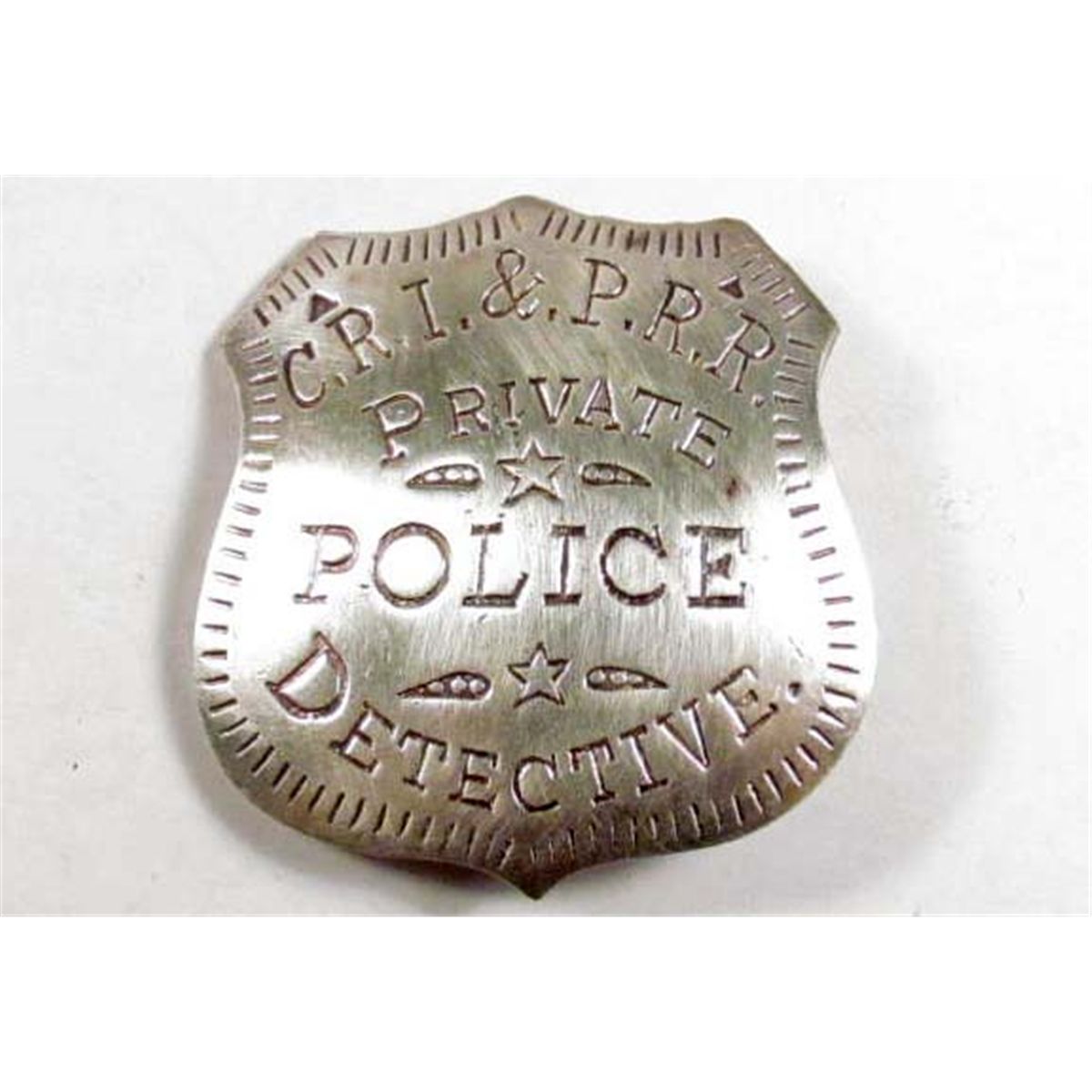 CRI PRR RAILROAD DETECTIVE POLICE BADGE