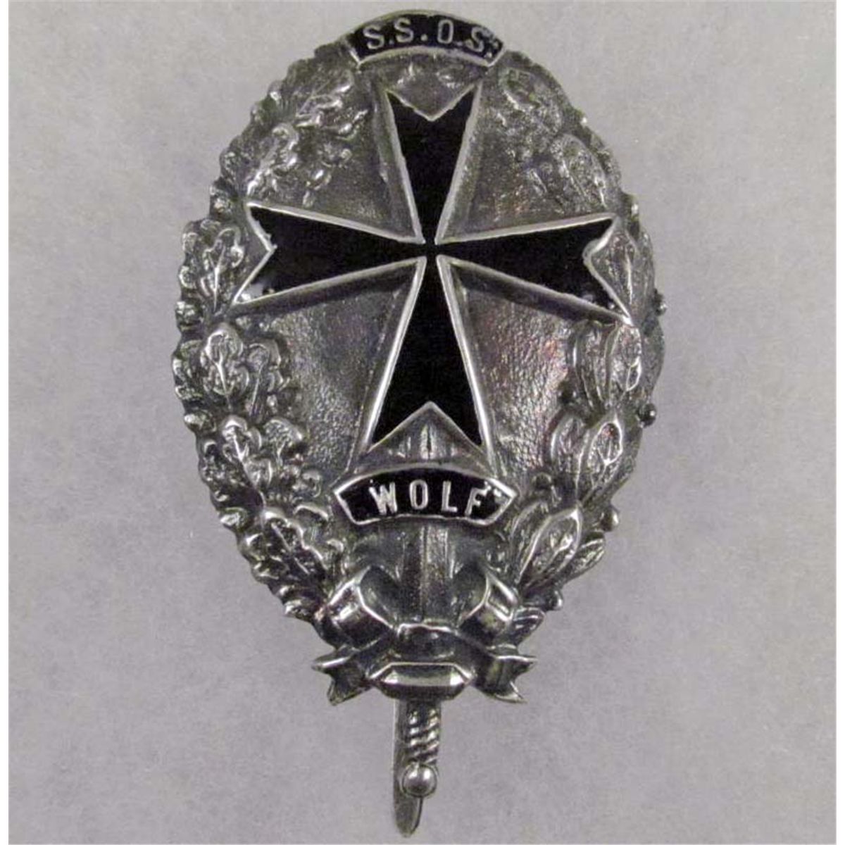 GERMAN S.S.O.S. WOLF BADGE