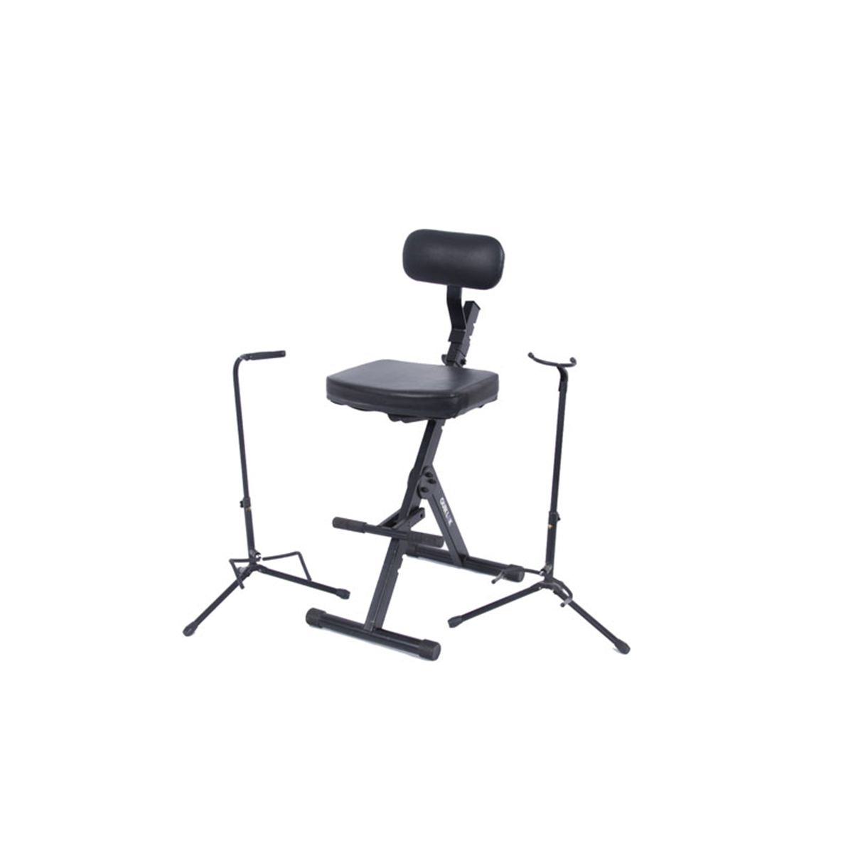 2 Guitar Stands & 1 Black Music Chair