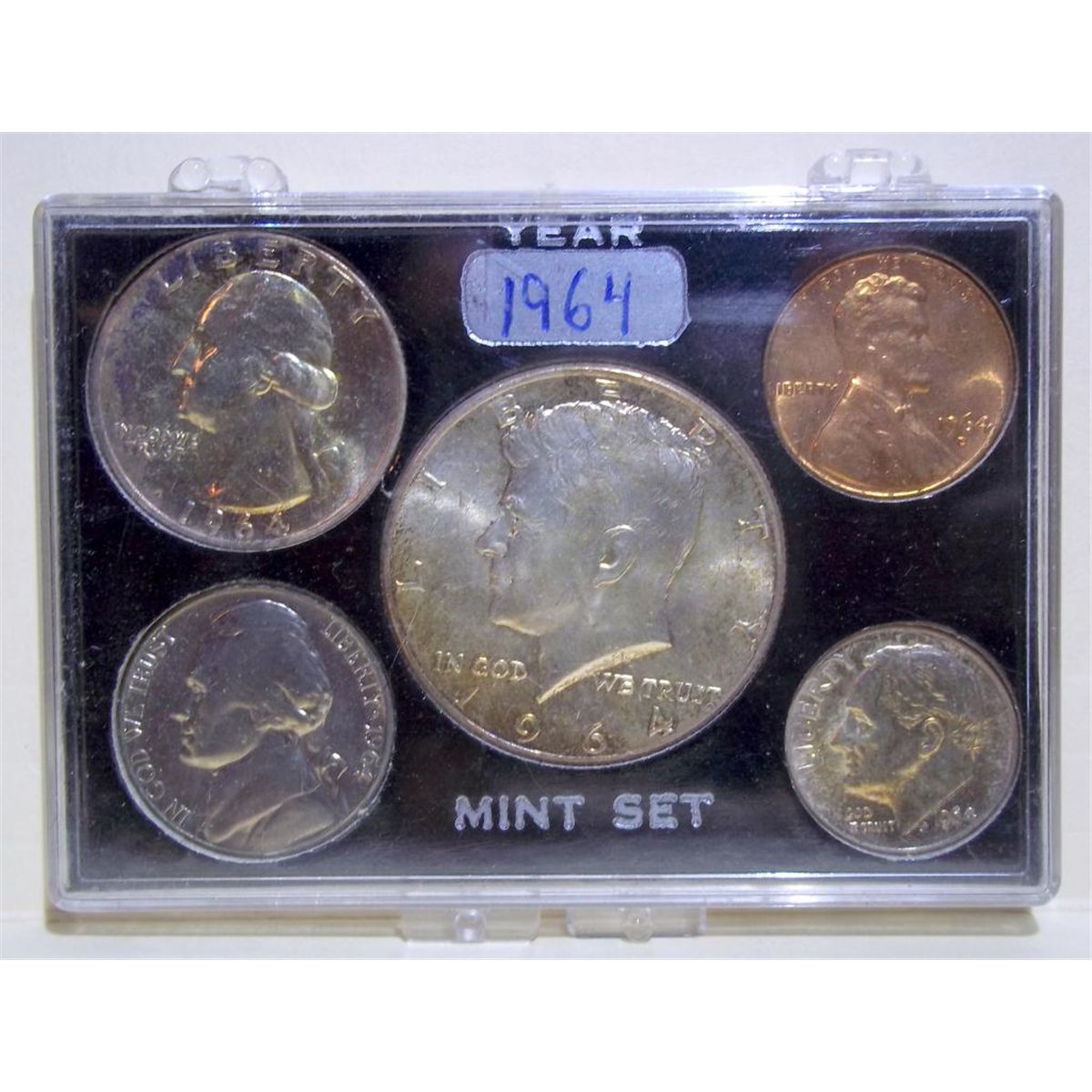 Mint Set of 1964 U.S. Coins in a Display Case,Unc.